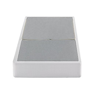 ZINUS 9 Inch Box Spring with Cover, No Assembly Mattress Foundation, Sturdy Metal Structure, Twin XL, White