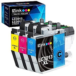 E-Z Ink (TM) Compatible Ink Cartridge Replacement for Brother LC3013 LC3011 LC 3013 for use with Brother MFC-J491DW MFC-J497DW MFC-J690DW MFC-J895DW Printer (1 Cyan, 1 Magenta, 1 Yellow, 3 Pack)