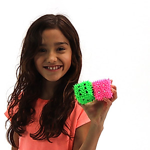 KESS Drop Dots Foam dice - Squeezy Toy, Bouncy Toy, Spike Toy -Pack of 2, Toy for Kids 6 Years and up, Stress Relief Toy, Sensory Toy