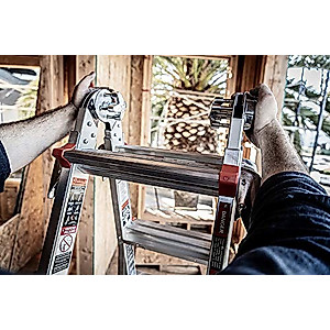 Little Giant Ladders, Revolution, M22, 22 ft, Multi-Position Ladder, Aluminum, Type 1A, 300, 300 lbs weight rating, (12022)