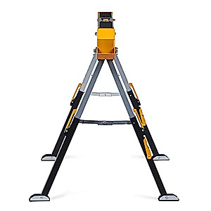 ToughBuilt - Folding Sawhorse/Jobsite Table - Sturdy, Durable, Lightweight, Heavy-Duty, 100% High Grade Steel, 1300lb Capacity, Pivoting Feet, Adjustable Height Legs - (TB-C650) - 2 Pack