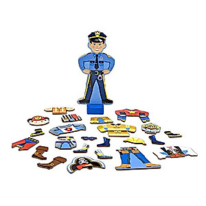 Melissa & Doug Joey Magnetic Wooden Dress-Up Pretend Play Set (25+ pcs) for Toddlers and Preschoolers Ages 3+