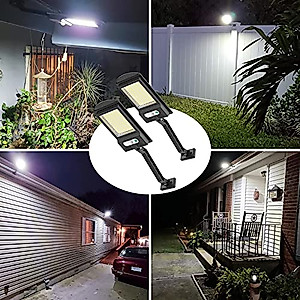 Engrepo Solar Lights Outdoor, 1000LM 168 LEDs Solar Powered Motion Sensor Light, Security Waterproof Solar Flood Light for Deck, Fence, Patio, Front Door, Gutter, Yard, Shed, Path, Garden. 2 Pack