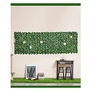 Fence Covering Privacy for Wooden Fence Outdoor Privacy Screens and Panels,Green Leaf Dustbin Covers Hot Tub Privacy Screen False Ivy Trellis Trellis Screening(Size:1x1m/3.28x3.28ft)