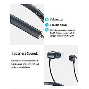 IKXO Neckband Bluetooth Headphones Noise Cancelling Headset with Mic Wireless Earbuds 5.0 CVC 8.0 Waterproof Sport Earphones for Running Driving Working Compatible