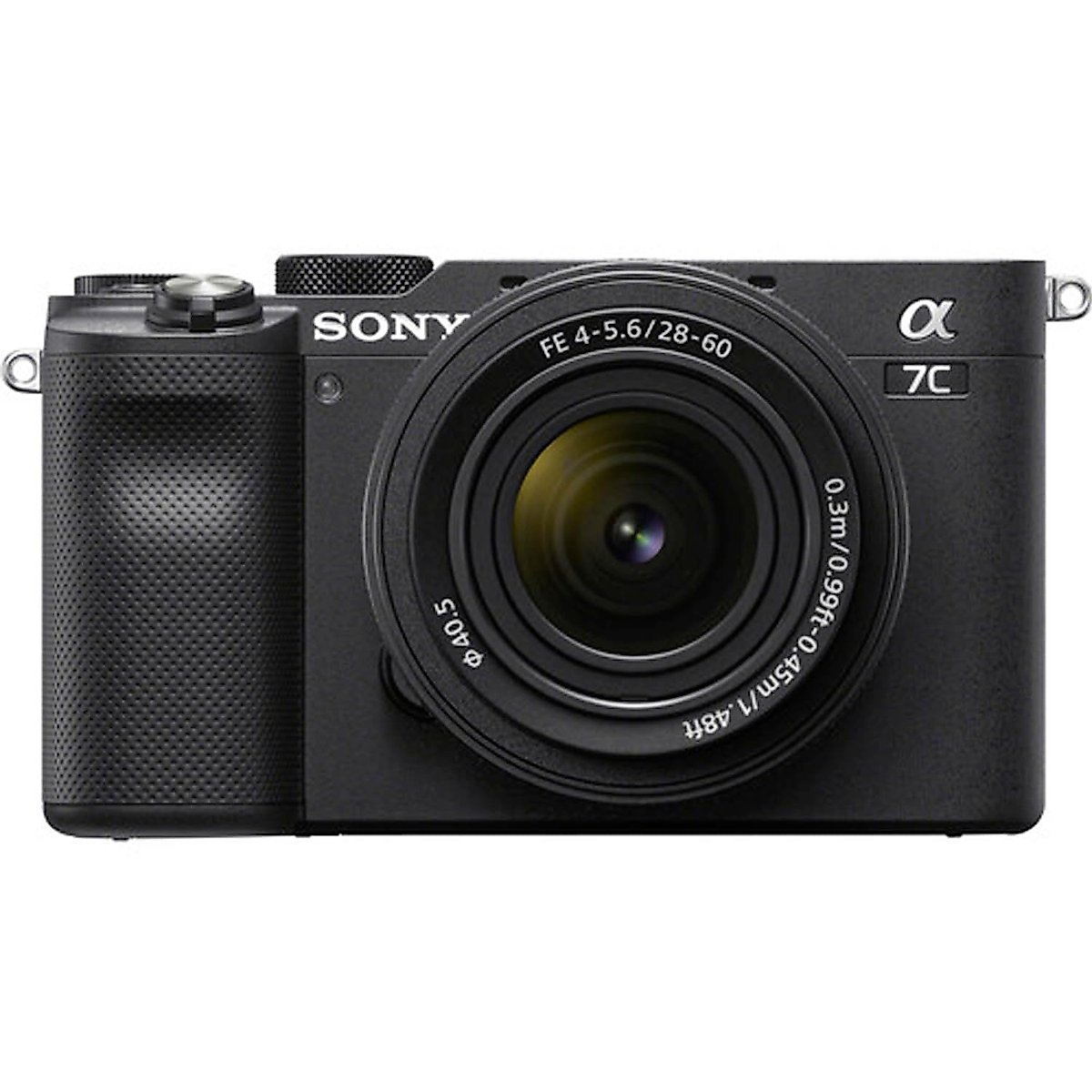 Sony Alpha a7C Mirrorless Digital Camera with 28-60mm Lens (Black) + 2 x 64GB Memory Cards + NP-FZ-100 Battery + USB Card Reader + Microphone + Accessory Bundle (Renewed)