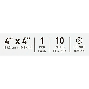 McKesson Hydrocolloid Dressing, Sterile, Thin, 4 in x 4 in, 10 Count, 1 Pack