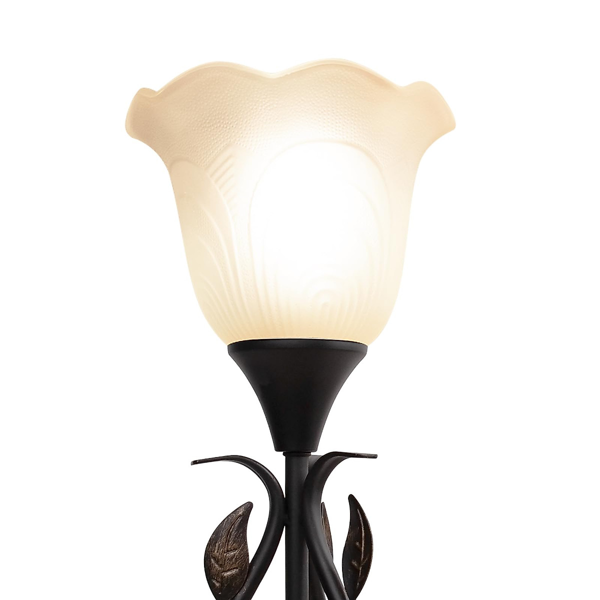 Glass Shade Light Fixture Accessory, Replacement Glass Lampshade with Bell Shaped and trumpet Rim, 1.63inch Fitter, 4.8inch High, 6.4inch Diameter, Lamp Shade Cover for Pendant Lights Table lamp