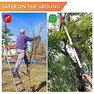 Kebtek® Professional 25V 40MM Electrc Pruning Shears & 16.8V 25MM Electric Pruner Branch Cutter with Brushless Motor