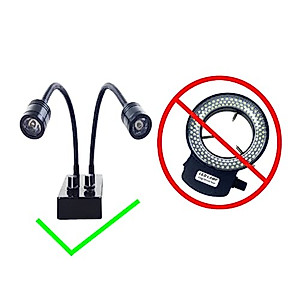 Spotlight Microscope Light Source, USB Desk Mini Spot Light Individual Domming Illuminator for Stereo Microscope Camera Industrial Video Zoom C Mount Lens for Repair Soldering PCB Lab