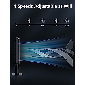 VAGKRI Tower Fan 42" Oscillating Tower Fan with 3 Modes, 4 Wind Speeds, 12H Timers, 90°Oscillation & 135° Vertical, Standing Fans for Home Bedroom Living Room Office, Powerful Floor Fan with Remote