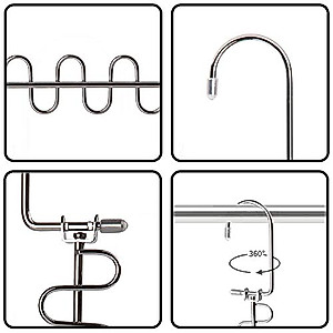 Bloberey Space Saving Hangers 6x2 Slots Metal Magic Cascading Hanger Closet Organizer Hanging Closet Wardrobe Closet System(4 Pack)