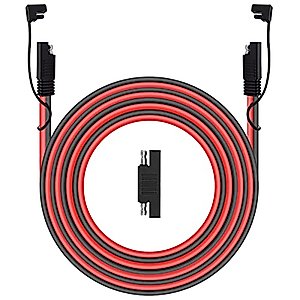 Billion wealth 10AWG 10Feet / 3M SAE to SAE Extension Cable Quick Disconnect Connector Compatible with Solar Panel Panel SAE Plug