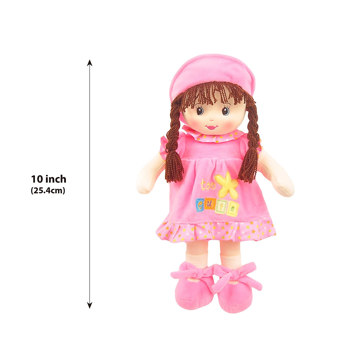 Linzy Plush 17.5'' Pink Niobe Sweet Cakes Rag Doll for Girls, Soft Plush Doll,Sleeping Cuddle Buddy for Toddlers, Muñecas de Trapo para Niña