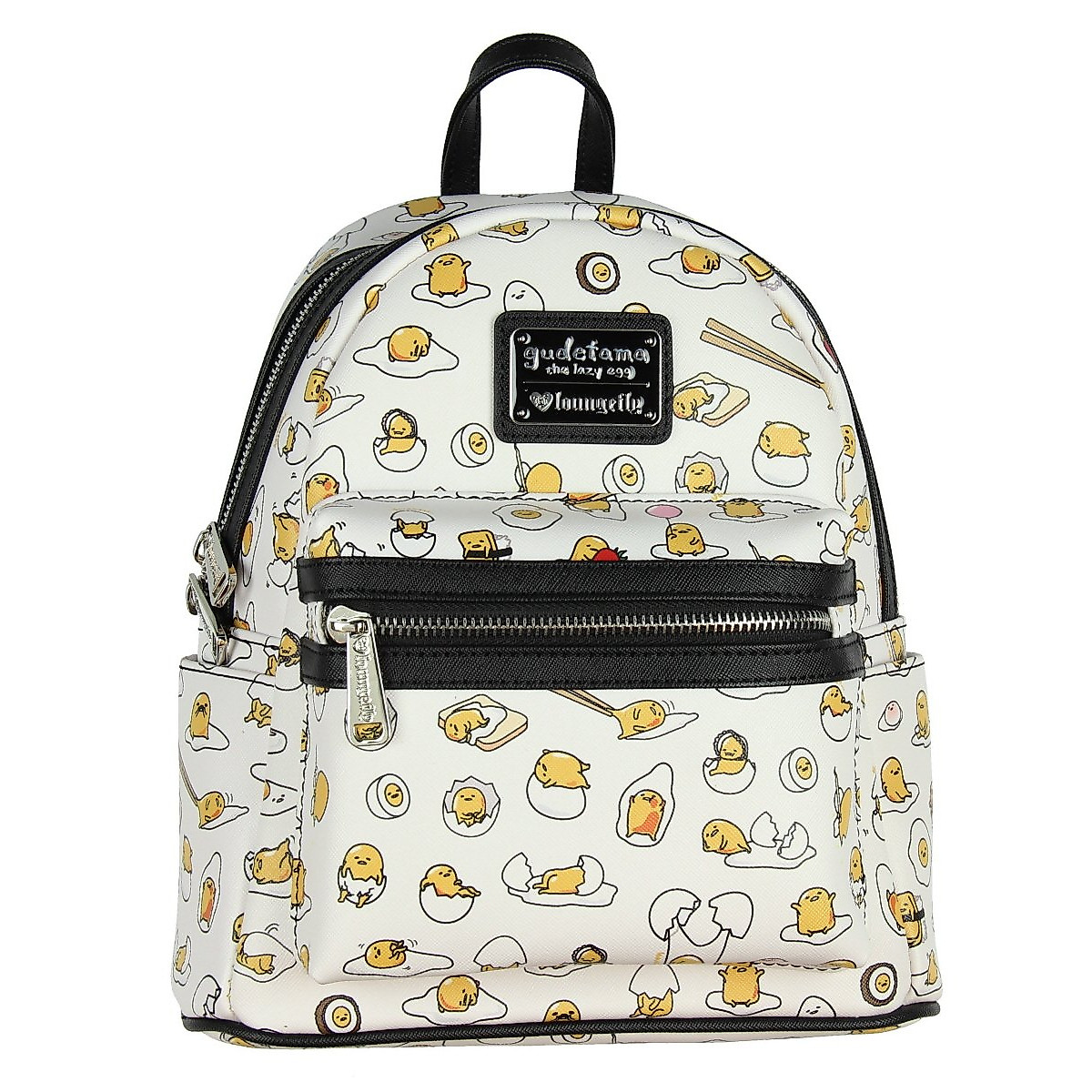 Loungefly Gudetama The Lazy Egg All Over Print Mini Backpack