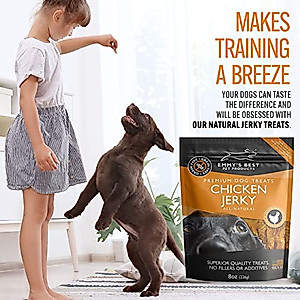 EBPP Chicken Jerky Dog Treats Made in USA - 100% Natural Dog Jerky Treats Made with Real Chicken - Grilled Chicken Strips for Medium Dogs, Large Dogs and Small Dogs