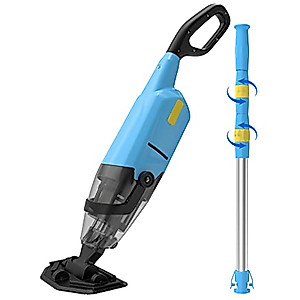 Efurden Handheld Pool Vacuum, Rechargeable Pool Cleaner with Running Time up to 60-Minutes Ideal for Above Ground Pools, Spas and Hot Tub for Sand and Debris, Blue
