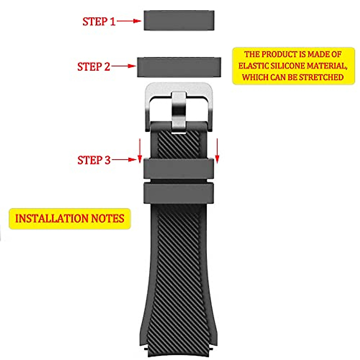 RCNZWQB 12PCS rubber silicone Watch Band keeper Holder loops Smartwatch Strap Retainer Fastener Rings Wristband Replacement Accessories 20mm color2