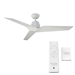Vortex Smart Indoor and Outdoor 3-Blade Ceiling Fan 60in Gloss Black with Remote Control works with Alexa, Google Assistant, Samsung Things, and iOS or Android App