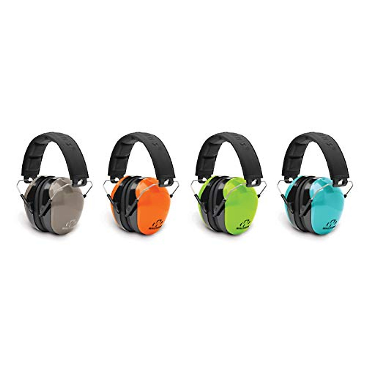 Walker's Dual Colored Passive Muff - Compact Folding Lightweight 26dB NRR Hunting Gun Range Shooting Hearing Protection Muff w/Padded Headband & PVC Earpads, Aqua Blue