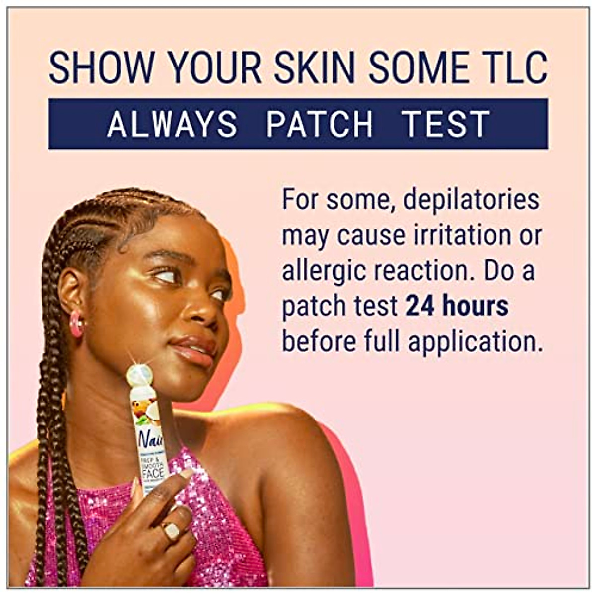 NAIR Prep and Smooth Face, Facial Hair Removal for Woman, Touch Free Hair Removal Cream, with Sensitive Coconut Milk and Collagen for Skincare, Dermatologist Tested, 1.76 oz