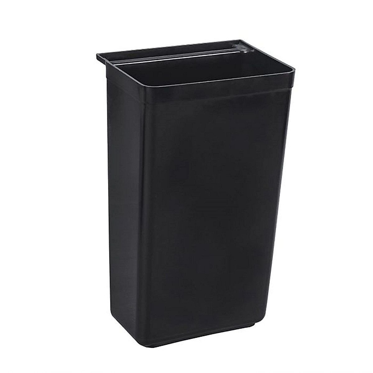 TrueCraftware Refuse Bin for Utility/Bussing Cart 13" x 9-1/14" x 22" Black Color- Wastebasket Trash Can Plastic Restaurant Tub Fits Rolling Utility Cart Attachable