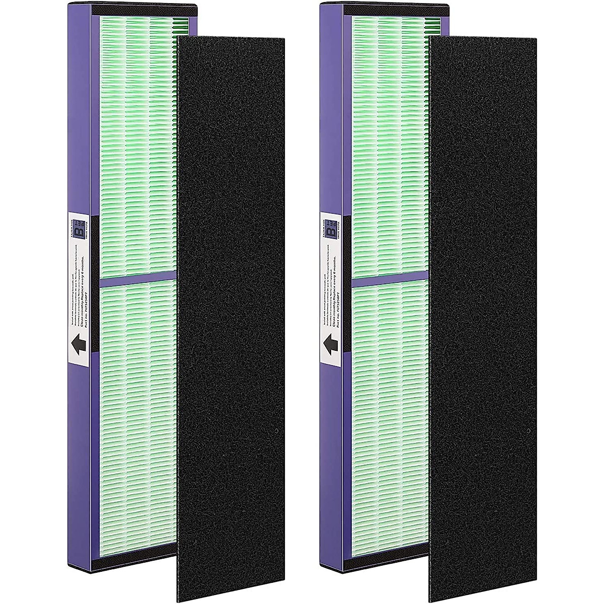 2 Pack FLT4825 True HEPA Filter B Replacement Compatible with Germ Guardian AC4825 AC4850PT