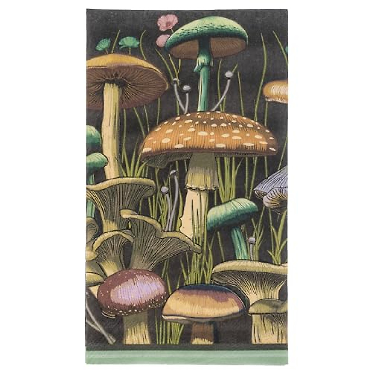 Karma, 20-Count 3-Ply Dinner Size Paper Napkins, Decorative Guest Paper Napkins for Party Picnic, Dinner, Baby Shower, Bridal Shower, Mushroom