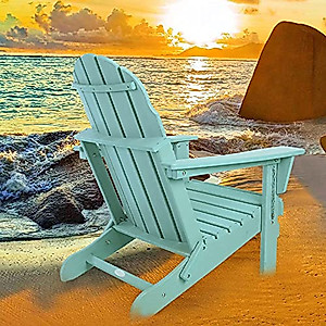 PILITO Adirondack Chair, Outdoor Folding Chairs, Patio Lounge Chair, Weather Resistant, HDPE Material, Perfect for Deck, Garden, Backyard & Lawn Furniture, Fire Pit, Porch Seating, Mint Green
