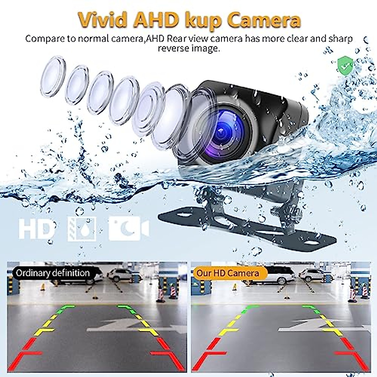 Podofo Single Din Apple Carplay Car Stereo with Bluetooth AHD Backup Camera, 7” flip Out Touch Screen Car Radio MP5 Player Support Android Auto, Mirror Link, USB, TF, FM Radio, Aux-in, SWC