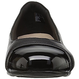 Clarks womens Juliet Monte Pump, Black Leather/Synthetic, 8.5 Wide US