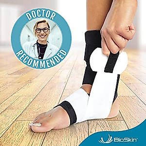 BIOSKIN TriLok Ankle Brace for Women & Men - Ankle Brace for Sprained Ankle, Plantar Fasciitis Relief, Foot Arch Support, Peroneal Tendonitis Relief, & PTTD Support