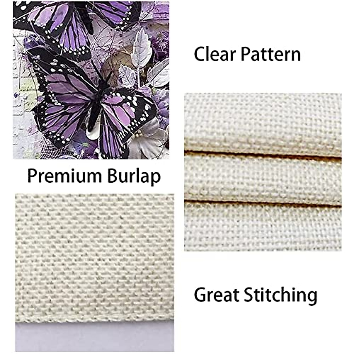 Welcome Garden Flag Spring,Summer Garden Flags for Outside 12x18 Double Sided Vertical Burlap,Farmhouse Home Flower Butterfly Small Garden Flags Yard Decor