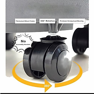Two Pack HuaBoShi Plant Caddy Stand with Wheels Heavy Duty with Built-in Bottom Ventilation Design and Water Tray Bear Weight up to 160 LB (13” in Diameter)