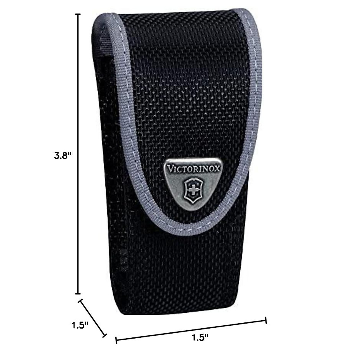 Victorinox 4.0543.3-X1 Medium Nylon Pouch 91mm/2-4 Layer Ideal to Hold and Protect Your 84mm and 91mm Knives in Black 3.8 inches