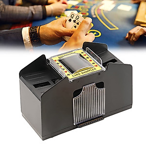 Hczswsy Card Shuffler 2 Deck, Automatic Card Shuffler Battery Operated, Battery Operated Casino Playing Card Shuffler for Home Card Games, Texas Hold'em, Blackjack