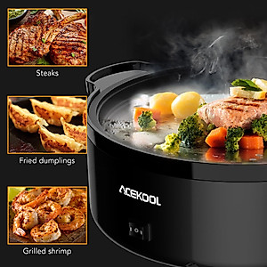 Stir Popcorn Popper, Electric Hot oil Popcorn Popper Maker with Nonstick Plate and Clear Bowl, Popcorn Machine 10-Cup Great for Home Party Kids