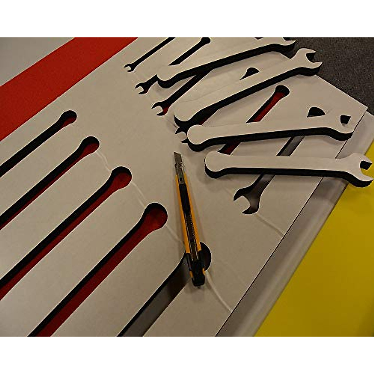 5S TOOL BOX SHADOW FOAM ORGANIZERS ( 2 COLOR) FITS CRAFTSMAN MODEL# 112225 TOP BOX (10.75" x 18.125", Black Top/Red Bottom)