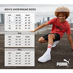 Puma Men's 3 Pack Crew Neck T-Shirts, White/Gray/Black, XL