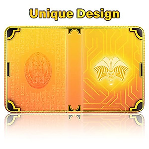 JoyHood Trading Card Binder for YuGiOh Cards, TCG Card Folder Album Books Case with Zipper Fits PM MTG YGO, Holds Up to 400 Cards, Gifts for Boys/Girls (Exodia)