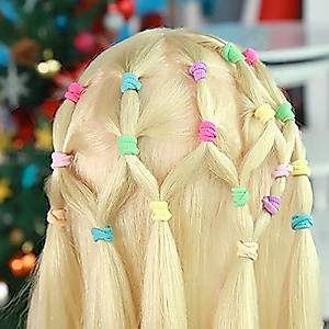 Baby Hair Ties, YGDZ 300pcs Elastic Toddler Hair Ties for Little Girls Kids, Small Mini Hair Bands Soft Ponytail Holders Hair Accessories, Multicolor