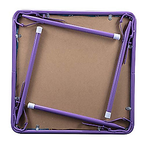 Disney Raya Table & Chair Set – Folding Kids Furniture Table & Chair – Includes Toddler Chair with Non-Skid Rubber Feet & Padded Seat – Sturdy Metal Construction – for Ages 24M+