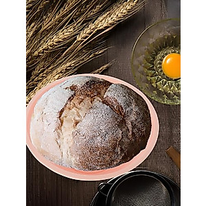 2Pcs Bread Proofing Basket Silicone, Collapsible Sourdough Bread Baking Supplies Dough Proofing Bowl Containers Oven Safe Baking Gifts for Bakers, 9inchs (A)