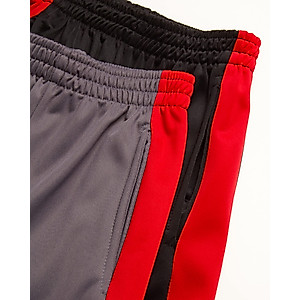 Quad Seven Boys' Sweatpants - Breathable Active Tricot Jogger Track Pants with Side Pockets - Sweatpants for Boys (4-18), Size 16-18, Navy/Black/Charcoal/Black