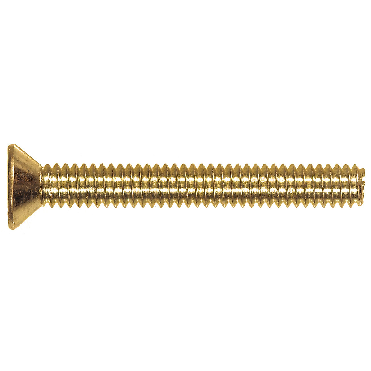 The Hillman Group 2092 Brass Flat Head Slotted Machine Screw 8-32 x 1 30-Pack