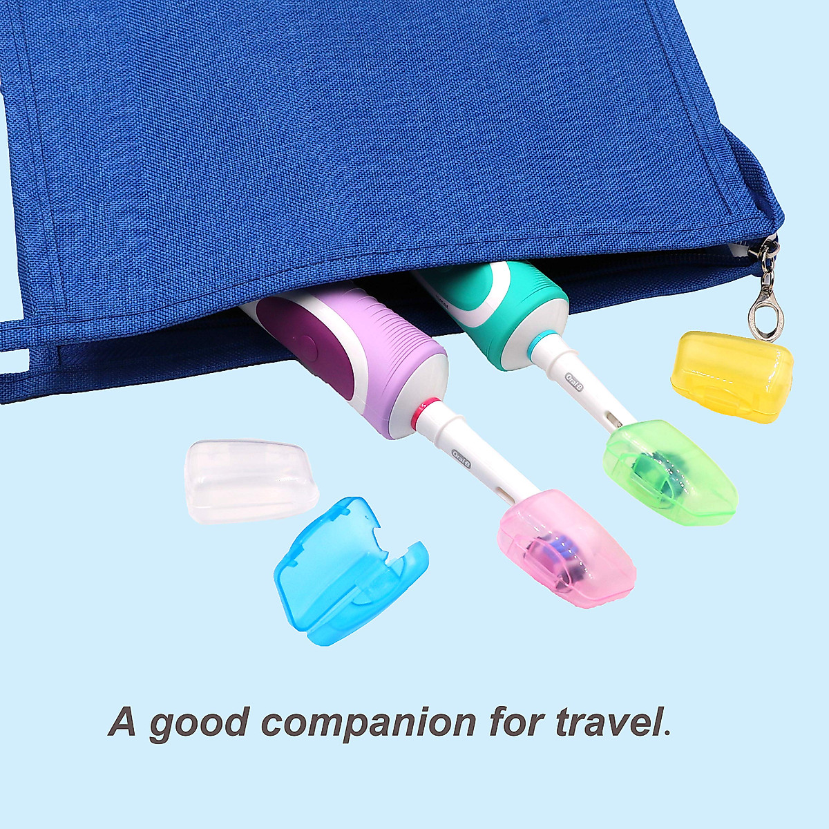 V-TOP 20 Pack Travel Toothbrush Head Covers, Portable Toothbrush Pod Caps Case Protector for Home and Outdoor