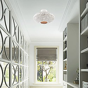 Livex Lighting 49183-03 1 Light White Semi Flush Mount