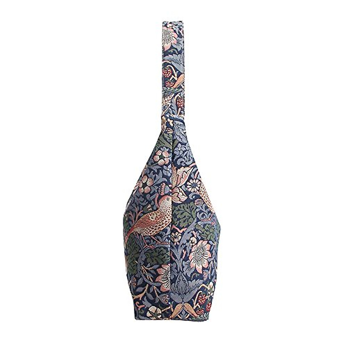 Signare Tapestry Hobo Shoulder bag slough purse for Women with Blue Floral William Morris Strawberry Thief Design (HOBO -STBL)