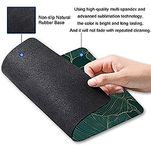 Mouse Pad, Computer Mouse Pads with Tropical Leaves Design, Mouse Mat Square Waterproof Mouse Pad Non-Slip Rubber Base MousePads for Office Laptop