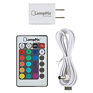5x7 Inch LED Desk Lamp - Light Stone Custom Canvas Printed Table Light 16 Colors - 5 Level Dimmer - 4 Lighting Effects - Rechargeable Light - Remote Control. by LampPix Made in The USA.